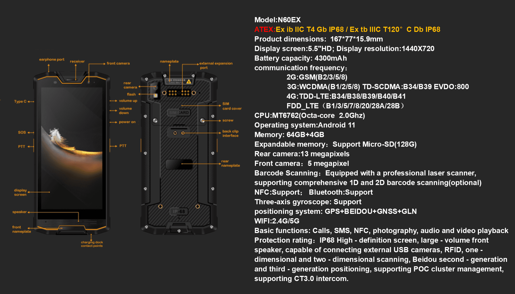 ATEX Explosion Proof Smart Phone