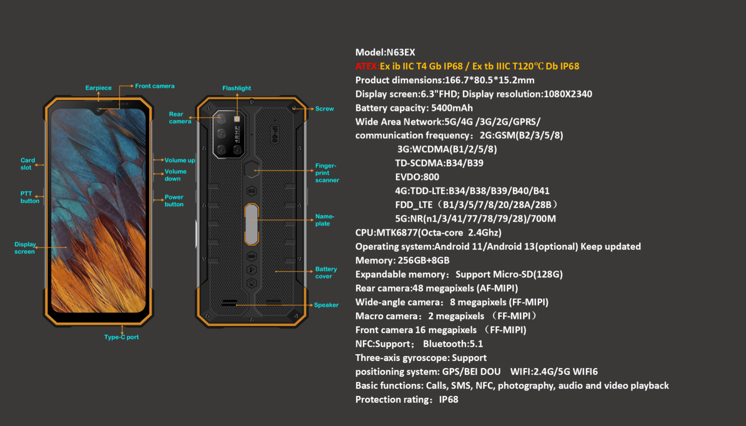 i safe mobile-ex mobile phone without camera-explosion proof N63EX
