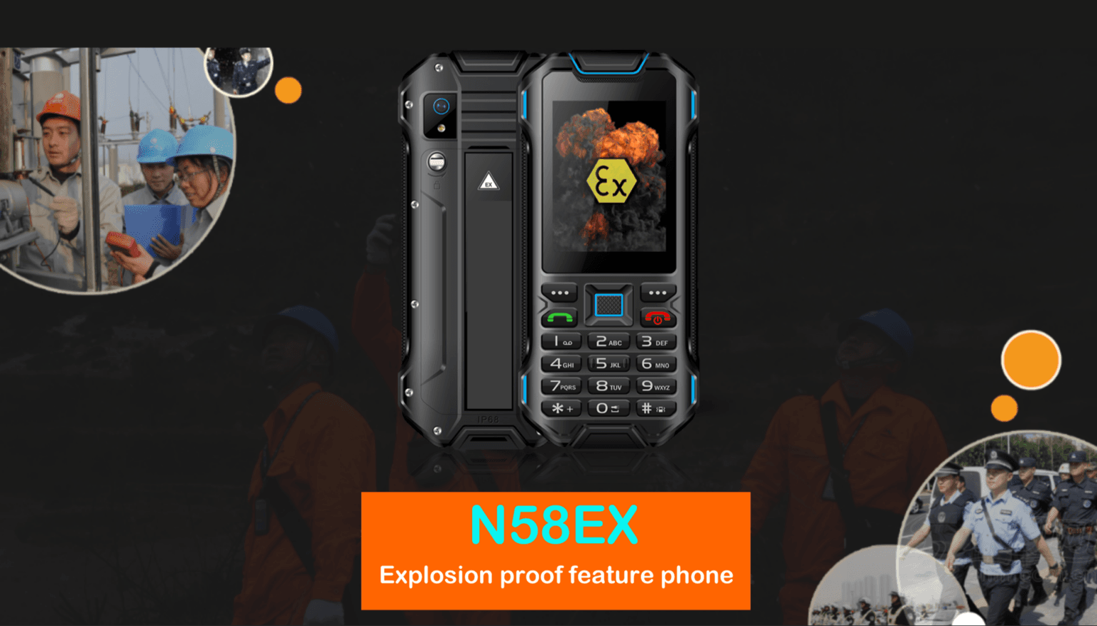 Exploion proof feature phone N58EX